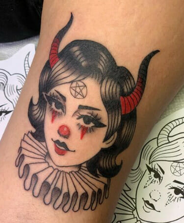 49 Exclusive Clown Tattoo Designs You Must See to Believe! - Psycho Tats