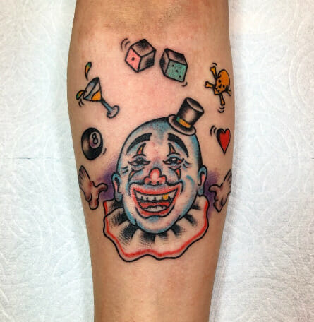 49 Exclusive Clown Tattoo Designs You Must See to Believe! - Psycho Tats