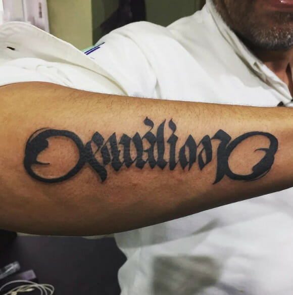 39 Mind-Blowing Ambigram Tattoo Designs - Psycho Tats