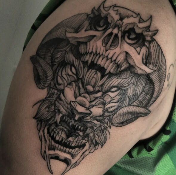 69 Deadly Evil Demon Tattoo Design - Psycho Tats