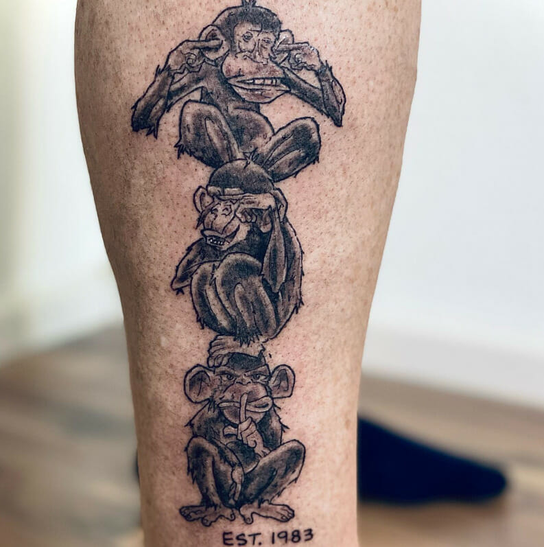 24 Best See Nothing Hear Nothing Say Nothing Tattoo Ideas - Psycho Tats