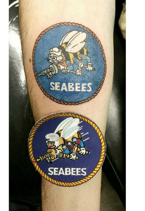15 Amazing Fightin Seabees Tattoo Designs - Psycho Tats