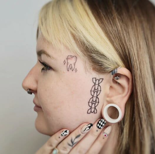 Graceful Ink: 50 Radiant Face Tattoos for Women - Psycho Tats