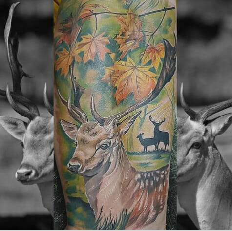 45 Breathtaking Deer Tattoo Designs That Anyone Can Get - Psycho Tats