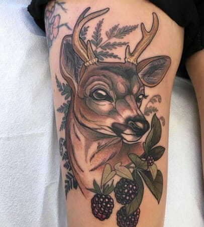 45 Breathtaking Deer Tattoo Designs That Anyone Can Get - Psycho Tats