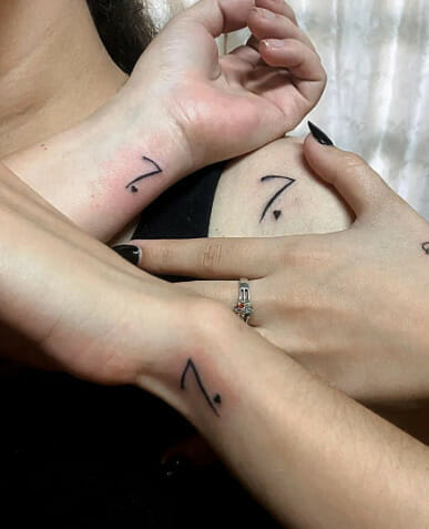 15 Magnificent Number 7 Tattoo Designs - Psycho Tats