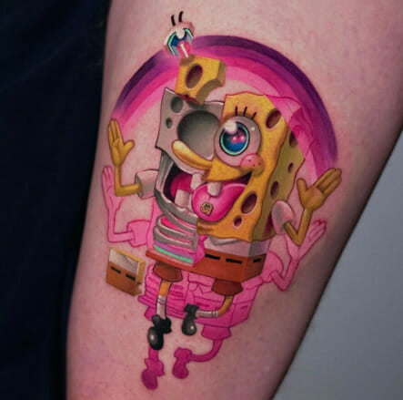 50 Eye-Catching Spongebob Squarepants Tattoo Ideas For Both Men And ...