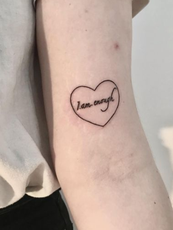 38 Striking ‘I Am Enough’ Tattoo Designs – Embrace Yourself - Psycho Tats