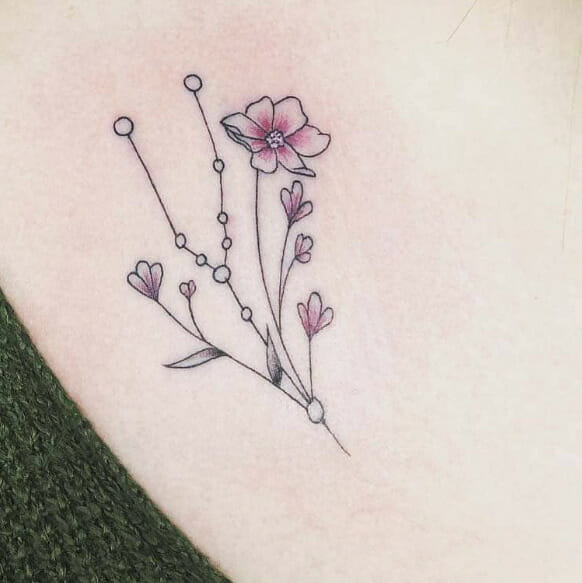 31 Minimalistic & Delicate Flower Tattoos For Women - Psycho Tats