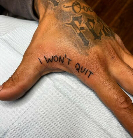 51 Modern Text Word Tattoo Designs with Deep Meaning - Psycho Tats