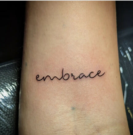 51 Modern Text Word Tattoo Designs with Deep Meaning - Psycho Tats