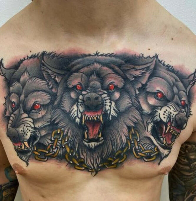 15 Three Headed Dog Cerberus Guardian of Hell Tattoos with Deep Meaning ...