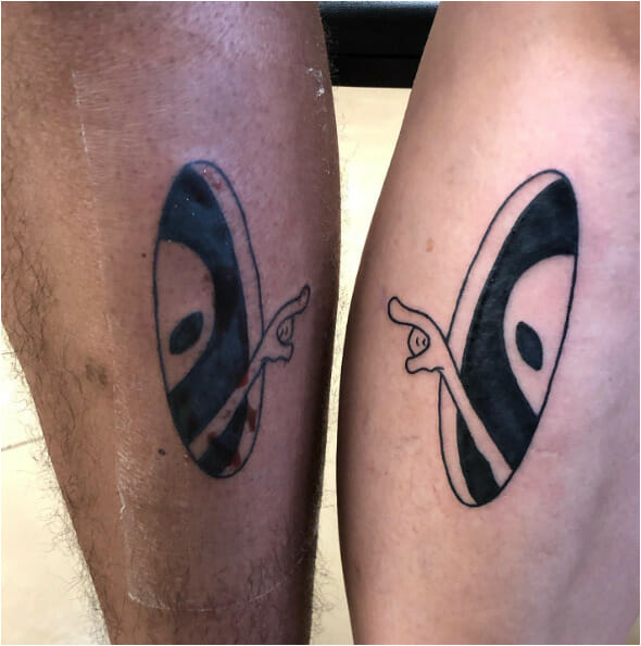 30 Visually Striking and Pleasing Connecting Symmetrical Tattoo Designs ...