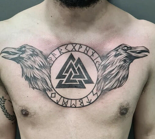 15 Amazing Valknut Old Norse Tattoo Designs That Will Blow Your Mind ...