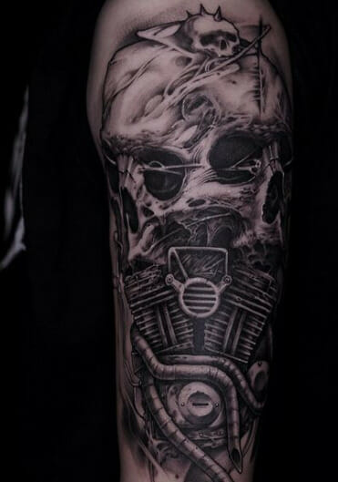 51 Modern Black Grey Ink Tattoo Men with Their Characteristics - Psycho ...