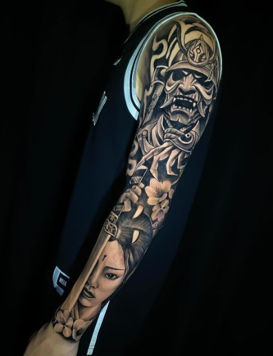 51 Modern Black Grey Ink Tattoo Men with Their Characteristics - Psycho ...