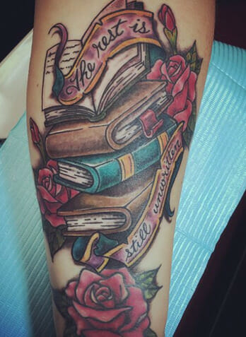 36 Amazing Tattoos For Book Lovers - Psycho Tats