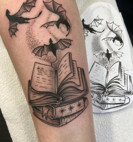 36 Amazing Tattoos For Book Lovers - Psycho Tats