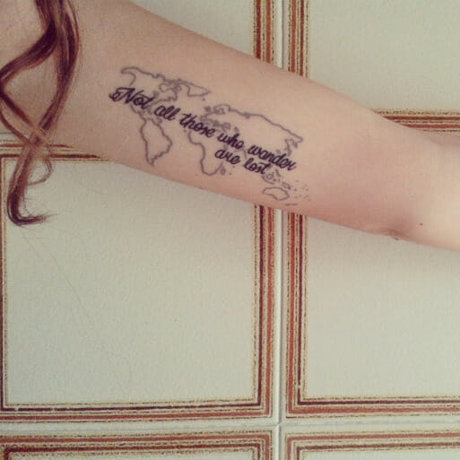 41 Latest World Map Tattoo Ideas with Deep Meaning - Psycho Tats