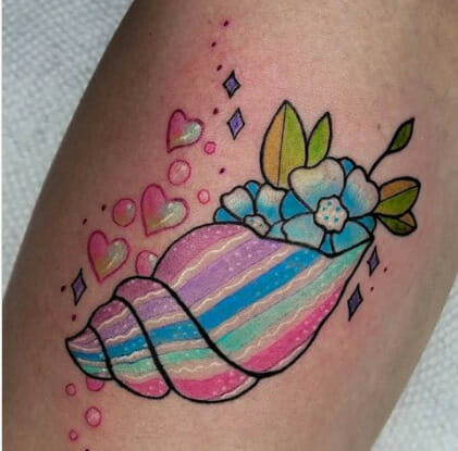 51 Latest Design Seashell Tattoo with Meaning - Psycho Tats