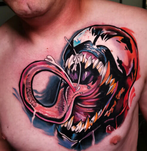 31 Latest Design Venom Tattoos with Deep Meaning - Psycho Tats
