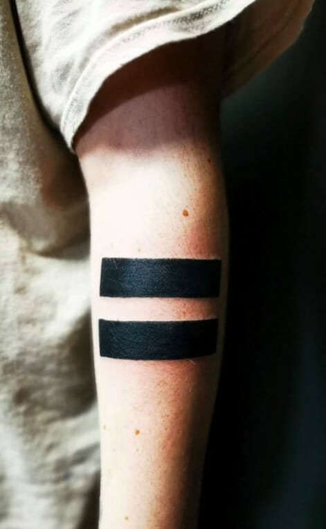 15 Equal Sign Tattoo Symbolism- Symbolizing the Power of Equality in ...