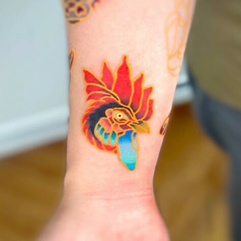 41 Chicken Tattoos – Inking the Beauty of Feathered Friends - Psycho Tats