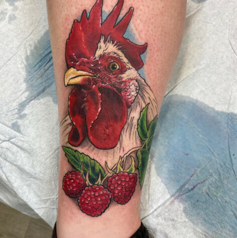 41 Chicken Tattoos – Inking the Beauty of Feathered Friends - Psycho Tats