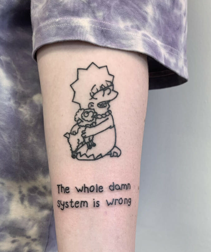 41 Lisa Simpson Tattoos for Fans of the Simpsons and Intellectual Wit ...