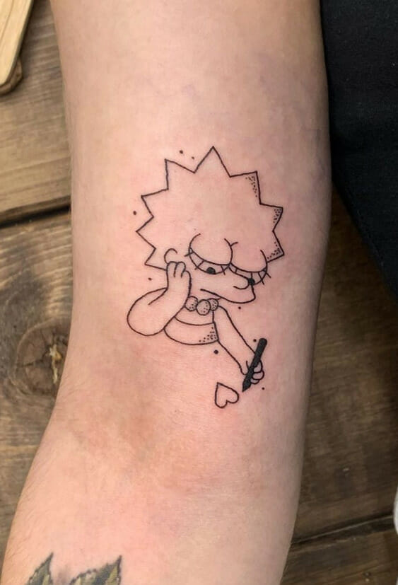 41 Lisa Simpson Tattoos for Fans of the Simpsons and Intellectual Wit ...