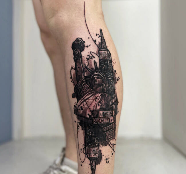 31 Statue of Liberty Tattoo Designs – A Tribute to the Iconic Lady of ...