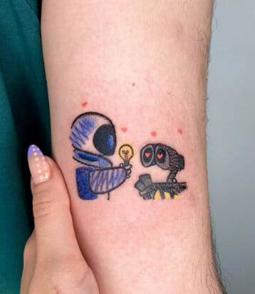 15 Wall-E Tattoo Designs That Will Make You Believe in True Friendship ...