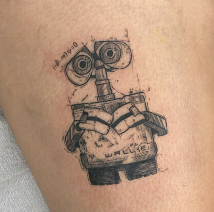 15 Wall-E Tattoo Designs That Will Make You Believe in True Friendship ...