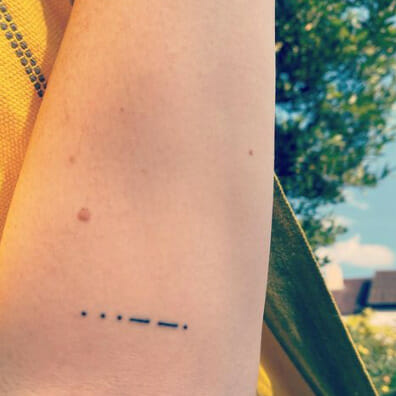 41 Morse Code Tattoo Ideas That Tug At The Heartstrings - Psycho Tats