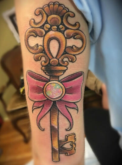 41 Skeleton Key Tattoo Designs Unlocking Passion with Ink - Psycho Tats