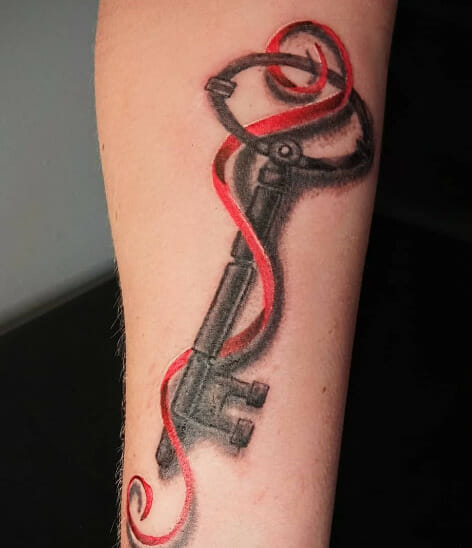 41 Skeleton Key Tattoo Designs Unlocking Passion with Ink - Psycho Tats