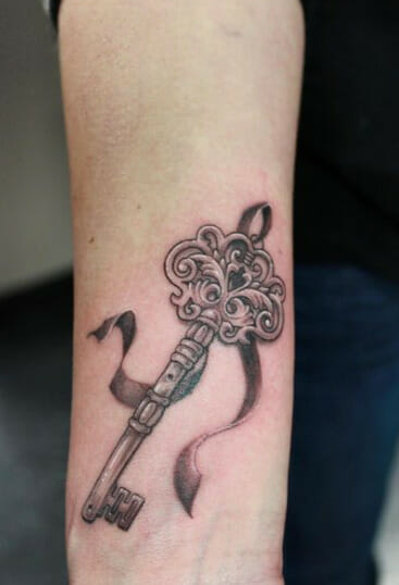 41 Skeleton Key Tattoo Designs Unlocking Passion with Ink - Psycho Tats