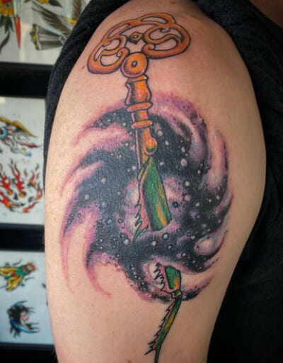 41 Skeleton Key Tattoo Designs Unlocking Passion with Ink - Psycho Tats