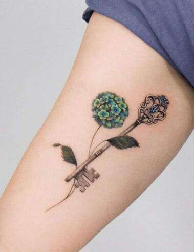 41 Skeleton Key Tattoo Designs Unlocking Passion with Ink - Psycho Tats