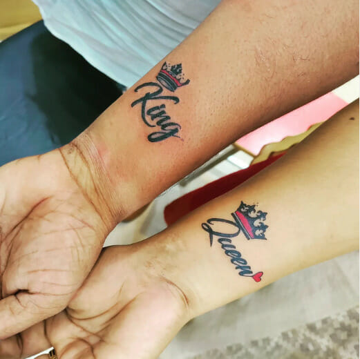 A Royal Bond – King and Queen Tattoos and Their Symbolic Meanings ...