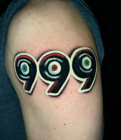 Decoding the Symbolism: The Meaning Behind 999 Number Tattoos - Psycho Tats