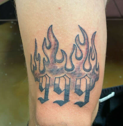 Decoding the Symbolism: The Meaning Behind 999 Number Tattoos - Psycho Tats
