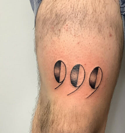 Decoding the Symbolism: The Meaning Behind 999 Number Tattoos - Psycho Tats
