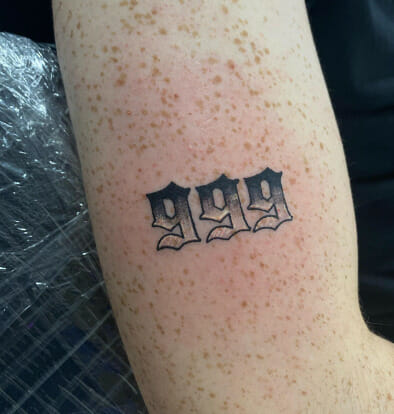 Decoding the Symbolism: The Meaning Behind 999 Number Tattoos - Psycho Tats