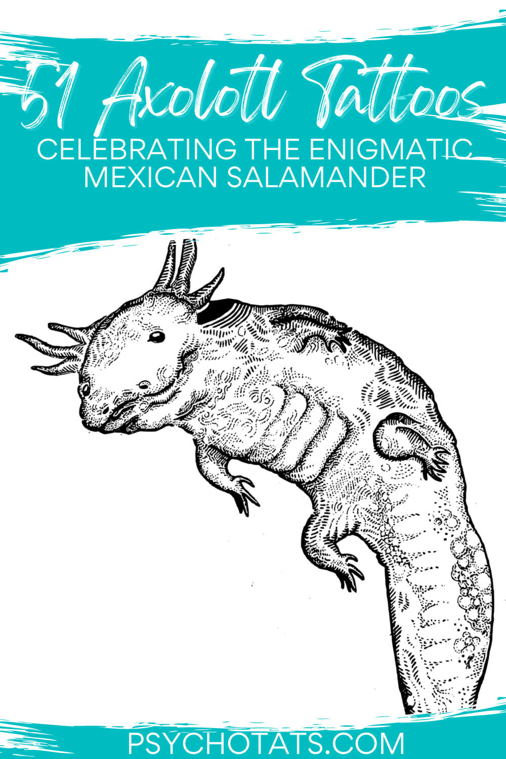 51 Axolotl Tattoos- Celebrating the Enigmatic Mexican Salamander ...