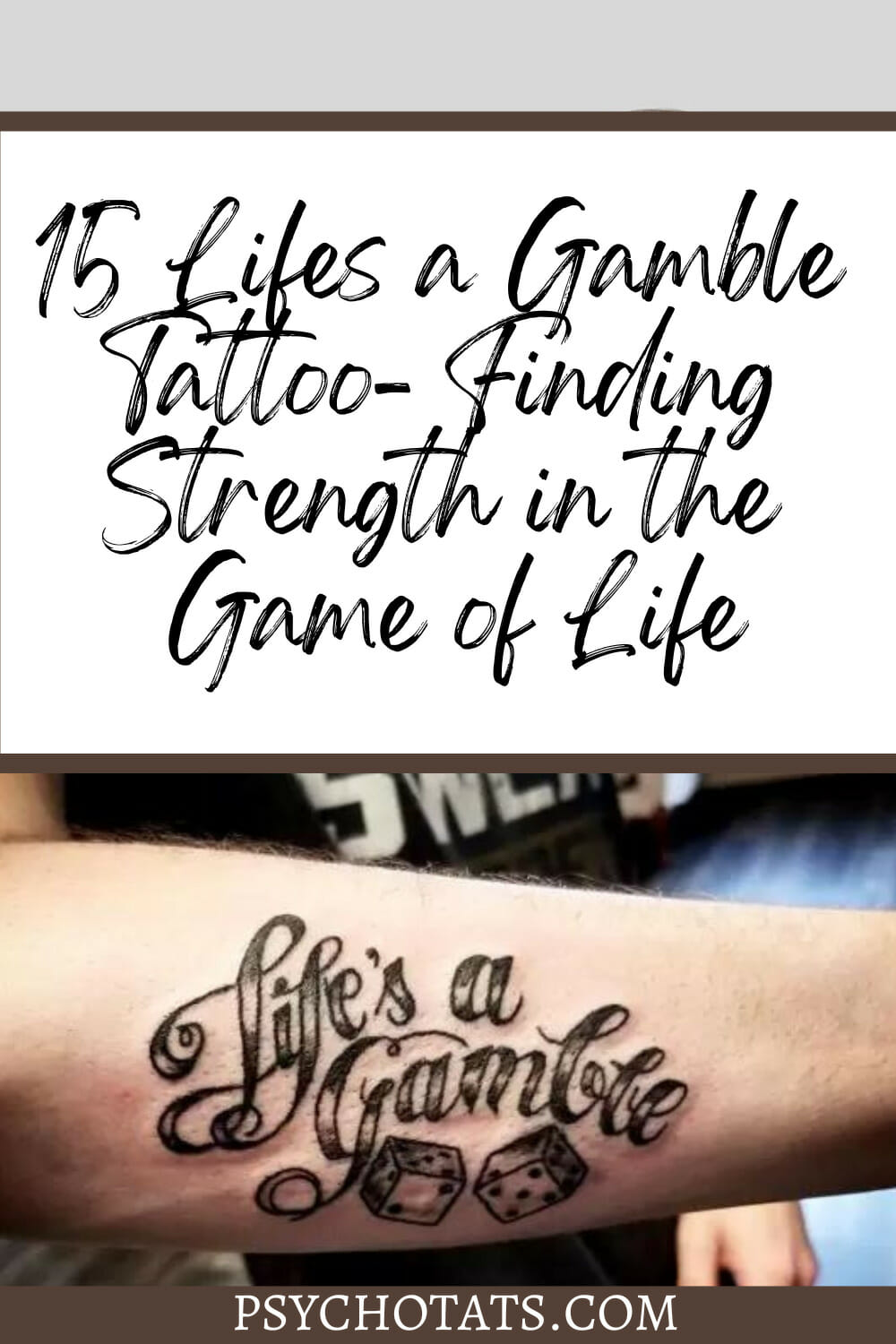 25 Lifes a Gamble Tattoo- Finding Strength in the Game of Life - Psycho ...