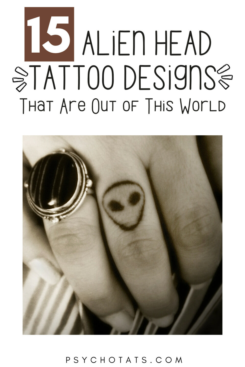 15 Alien Head Tattoo Designs That Are Out of This World - Psycho Tats