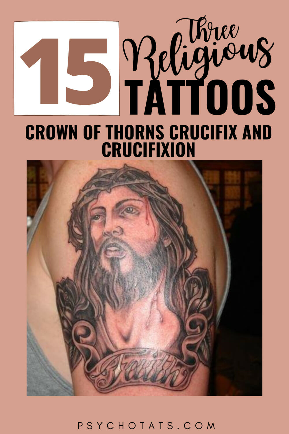 15 Three Religious Tattoos the Crown of Thorns Crucifix and Crucifixion ...