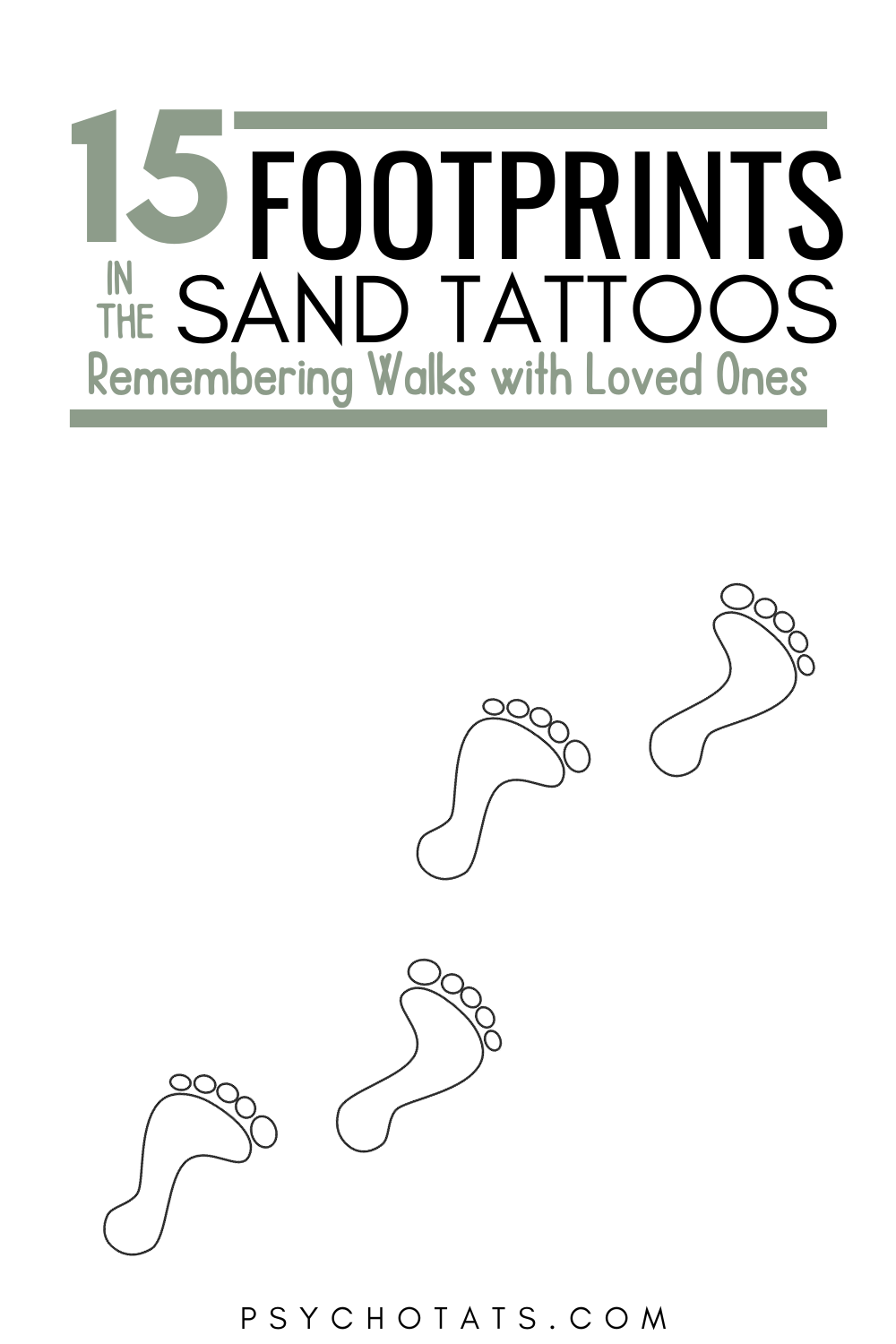15 Footprints in the Sand Tattoos- Remembering Walks with Loved Ones ...