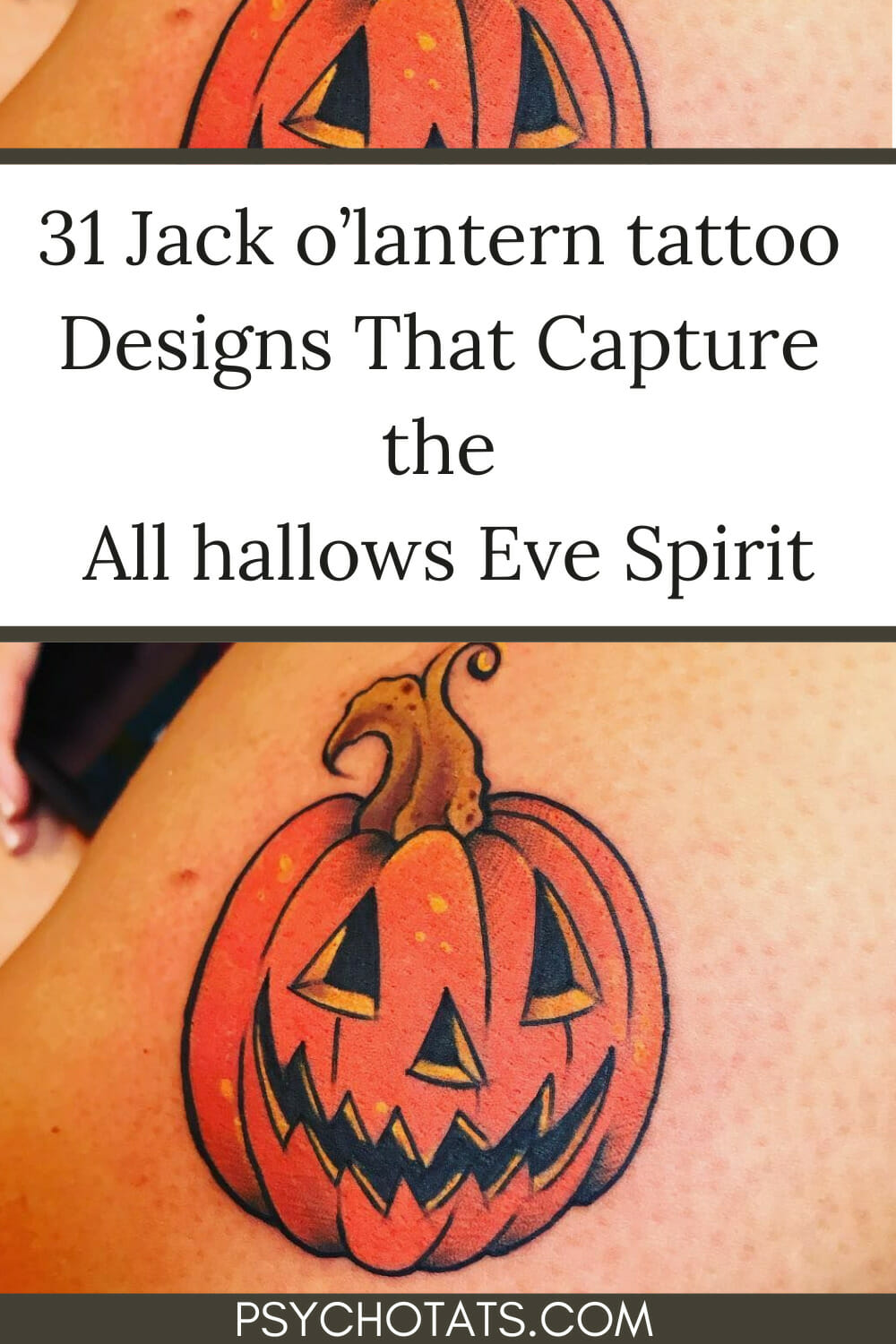 31 Jack o’lantern Tattoo Designs That Capture the All hallows Eve ...